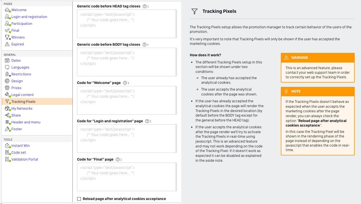 Tutorial: Tracking pixels – Easypromos - Online Helpdesk