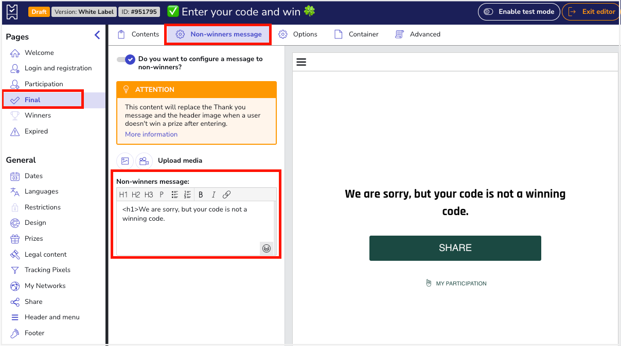 Tutorial: How to create a Winning Codes Promotion – Easypromos - Online ...