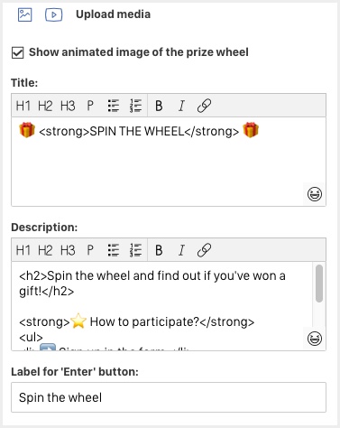 Tutorial: How to create a Spin the Wheel promotion – Easypromos ...