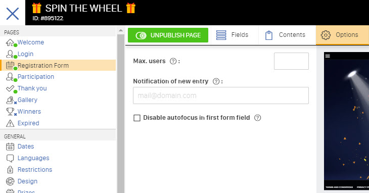 Tutorial: How to create a Spin the Wheel promotion – Easypromos ...